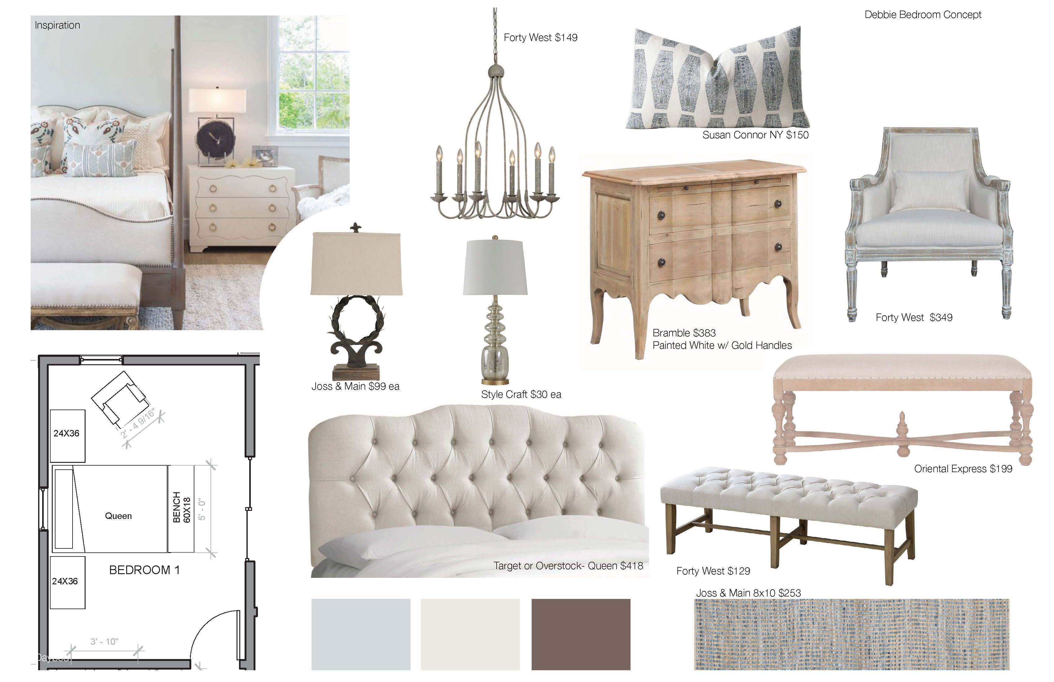 Touches of White- Bedroom Design - JLM Designs